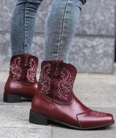 China Female Ladies' Leather Western Cowboy Boots With Excellent Performance for sale