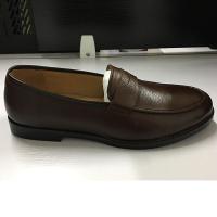 China Brown Mens Leather Dress Shoes , Fashion Oxford Party Wear Shoes For Mens for sale