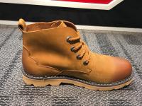 China OEM Mens Leather Casual Boots For Motorcycle , Platforms Heel High Top Slip On Sneakers for sale