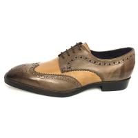 China Iron Woven Mens Woven Leather Lace Up Shoes Pointed Toe Flats Mens Brown Wedding Shoes for sale