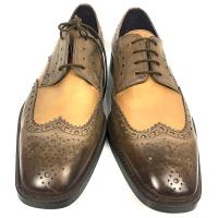 China Iron Woven Mens Woven Leather Lace Up Shoes Pointed Toe Flats Mens Brown Wedding Shoes for sale