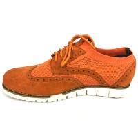 China Brown Suede Leather Mens Casual Flat Shoes , Lace Up Casual Sport Shoes for sale