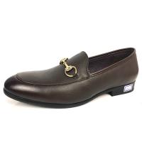 China Slip On Comfortable Boat Pu Mens Brown Leather Shoes Spring / Summer / Autumn Season for sale