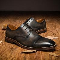 China Waterproof Men'S Wedding Dress Shoes Lace Up Flat Heel Striped Slip On Shoes for sale