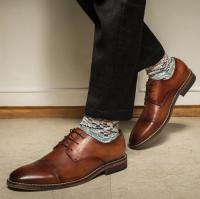 China Waterproof Men'S Wedding Dress Shoes Lace Up Flat Heel Striped Slip On Shoes for sale