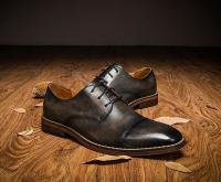 China Waterproof Men'S Wedding Dress Shoes Lace Up Flat Heel Striped Slip On Shoes for sale