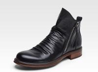 China Silver Color Mens Slip On Leather Sneakers Round Toe Comfortable Stylish Walking Shoes for sale