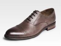 China Round Toe Fashion Men Dress Shoes , Lace Up OEM Dark Brown Oxford Shoes for sale