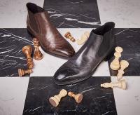 China Formal Casual Mens Ankle Boots Round Toe Leather Mens Lace Up Zipper Boots for sale