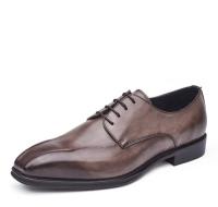 China Handmade Mens Black Patent Leather Shoes Square Toe Striped Men Wedding Shoes for sale