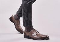 China Handmade Mens Black Patent Leather Shoes Square Toe Striped Men Wedding Shoes for sale