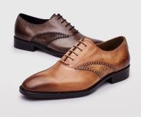 China Fashion Men Formal Dress Shoes Genuine Leather Mens Black Lace Up Dress Shoes for sale