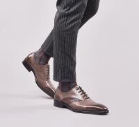 China Fashion Men Formal Dress Shoes Genuine Leather Mens Black Lace Up Dress Shoes for sale