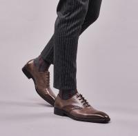 China Fashion Men Formal Dress Shoes Genuine Leather Mens Black Lace Up Dress Shoes for sale