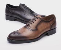 China Classic PU Men Formal Dress Shoes Oxford Style Bespoke Handmade Shoes For Business for sale