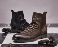 China Goodyear Welted Leather Boots , Retro Mens Brogue Chelsea Boots for sale