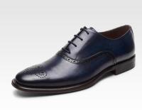 China Lace Up Men Brogue Shoes Low Luxury Heel Dress Shoes With 37 - 48 Size for sale