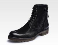 China Bullock Mens Brown Leather Dress Boots , Genuine Leather Martin Cowboy Boots for sale