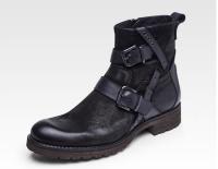 China Mens Chelsea Boots Waterproof Mens Black Leather Lace Up Dress Boots for sale