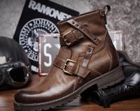 China Mens Chelsea Boots Waterproof Mens Black Leather Lace Up Dress Boots for sale