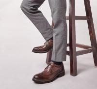 China Classic Wedding Leather Mens Shoes , Lace Up Mens Casual Leather Shoes for sale