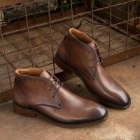 China Chukka Suede Leather Mens Leather Casual Shoes Brown Mens Lace Up Dress Boots for sale