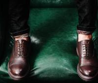 China Woven Formal Mens Leather Dress Shoes Elegant Goodyear Welted Shoes With Two Cap Toe for sale