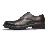 China Woven Formal Mens Leather Dress Shoes Elegant Goodyear Welted Shoes With Two Cap Toe for sale