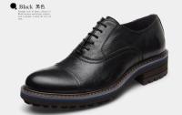 China Woven Formal Mens Leather Dress Shoes Elegant Goodyear Welted Shoes With Two Cap Toe for sale