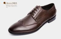 China Anti - Slip Italy Handmade Oxford Shoes , Full Grain Leather Mens Brown Formal Shoes for sale