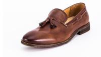 China Lace Up Flat Heel Mens Slip On Sneakers High Top / Low Cut Soft Leather Sneakers for sale