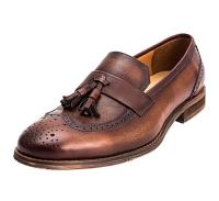 China Spring / Autumn Brown Mens Woven Leather Slip On Shoes For Party for sale