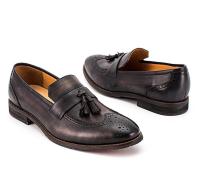 China Spring / Autumn Brown Mens Woven Leather Slip On Shoes For Party for sale
