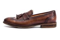 China Spring / Autumn Brown Mens Woven Leather Slip On Shoes For Party for sale