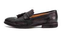 China Spring / Autumn Brown Mens Woven Leather Slip On Shoes For Party for sale