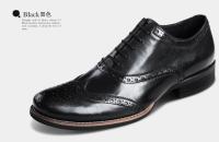 China Soft Men'S Casual Shoes Normal Size Brown Leather Brogue Sneakers for sale