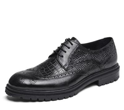 China Comfortable Mens Leather Loafers Summer Durable Mens Brown Slip On Dress Shoes for sale