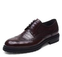 China Comfortable Mens Leather Loafers Summer Durable Mens Brown Slip On Dress Shoes for sale