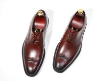 China Derby Style Mens Brown Lace Up Shoes Flat Mens Woven Leather Slip On Shoes for sale
