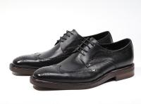 China Derby Style Mens Brown Lace Up Shoes Flat Mens Woven Leather Slip On Shoes for sale