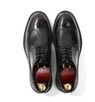 China Brand Italian Mens Leather Shoes Flats Footwear Black Slip On Dress Shoes for sale