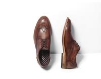 China Genuine Leather Flat Mens Black Oxford Shoes , Classic Vintage Lace Up Dress Shoes for sale
