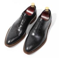 China Handmade Patent Wedding Mens Leather Dress Shoes Oxfords Style With Black Striped for sale