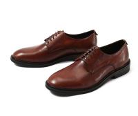 China Fashion Embossing Mens Leather Dress Shoes Brown Round Toe Standard Dance Shoes for sale