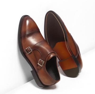 China Classical Mens Lace Up Dress Shoes For Wedding , Round Toe Men'S Black Derby Shoes for sale