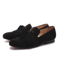 China High End Mens Velvet Loafers With Tassels Size Customized for sale