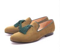 China High End Mens Velvet Loafers With Tassels Size Customized for sale