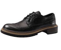 China Spring / Autumn Men's Casual Shoes  Round Toe Mens Black Leather Loafer Shoes for sale