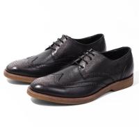 China Comfortable Derby Mens Leather Casual Shoes , Breathable Soft Sole Shoes For Adults for sale
