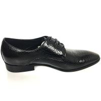 China Toe Mens Black Dress Shoes , Italian Handmade Plain Toe Dress Shoes Men 2018 for sale